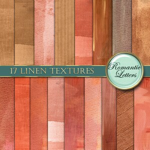 Orange Digital Linen Texture Printable Craft Paper Digital Scrapbook ...