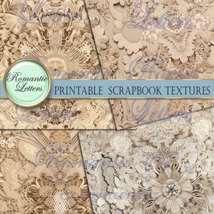 Digital Paper Lace Wedding Scrapbook Printable Paper Pack Digital ...