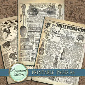 Printable Victorian Magazine Pages Digital Printable Paper Vintage ...