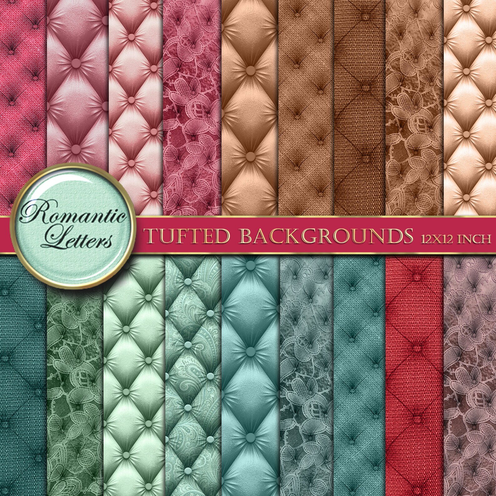 Vintage Digital Paper Pack Scrapbook Background Paper Tufted Backdrop ...