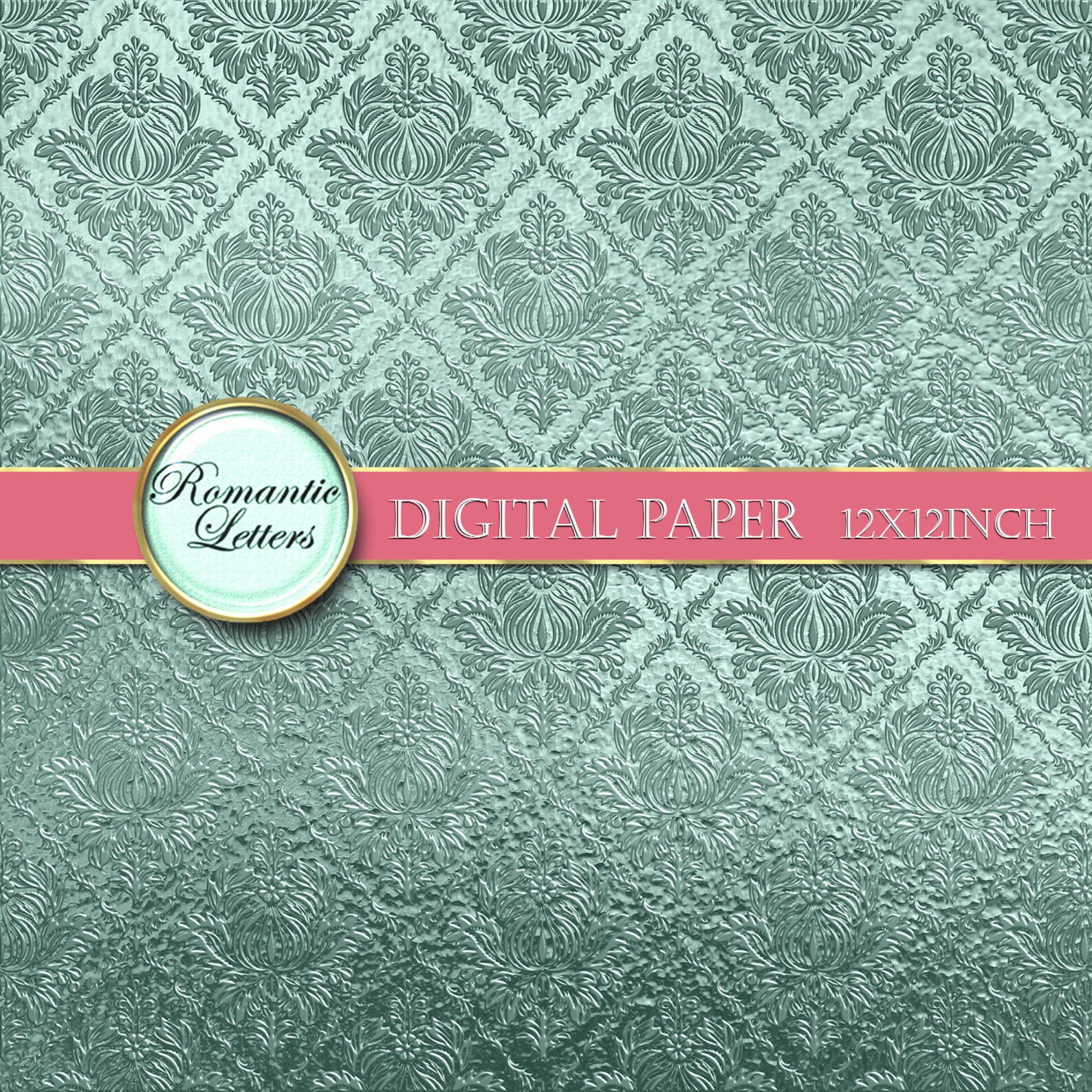 Dusty Teal Digital Paper Pack Digital Scrapbook Album Background ...
