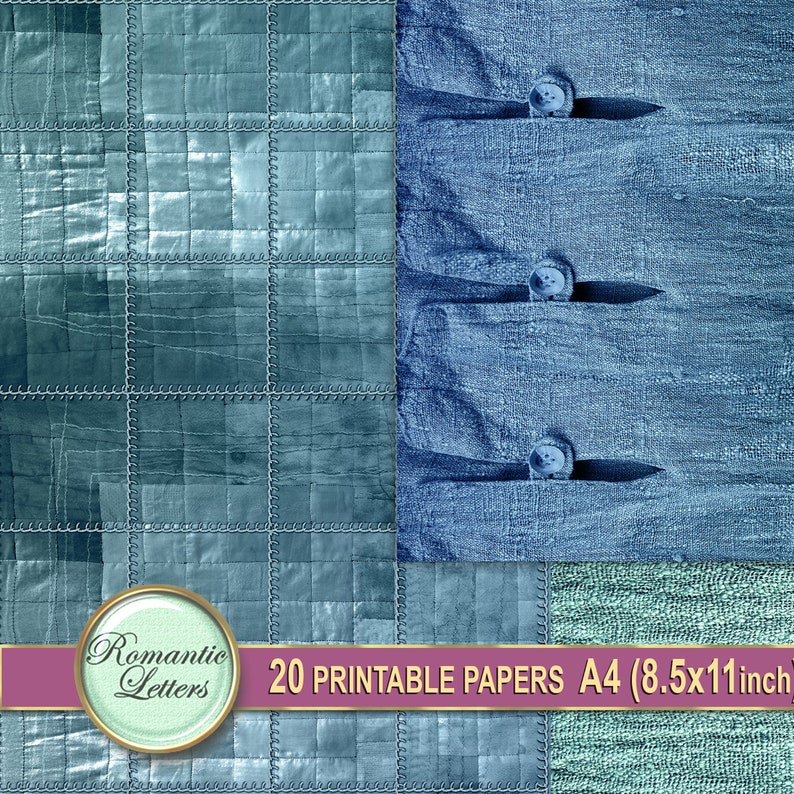 Fabric Texture Digital Printable Scrapbook Paper Pack Journal - Etsy