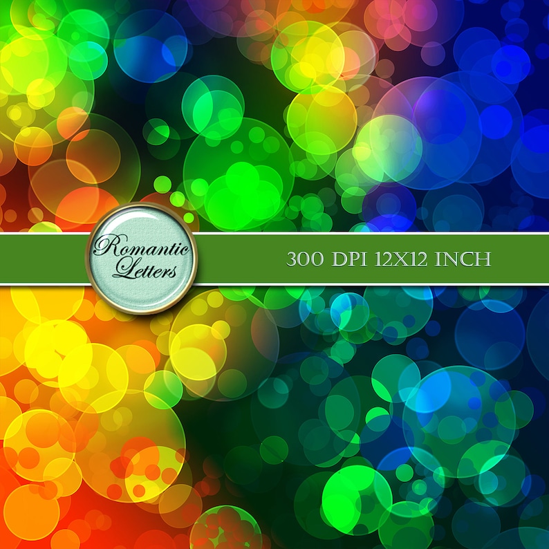 Digital Scrapbook Paper Bokeh Digital Scrapbook Background - Etsy