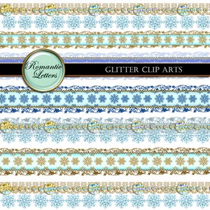 Christmas Clip Art Gold Glitter Clip Art Christmas Digital Scrapbook ...