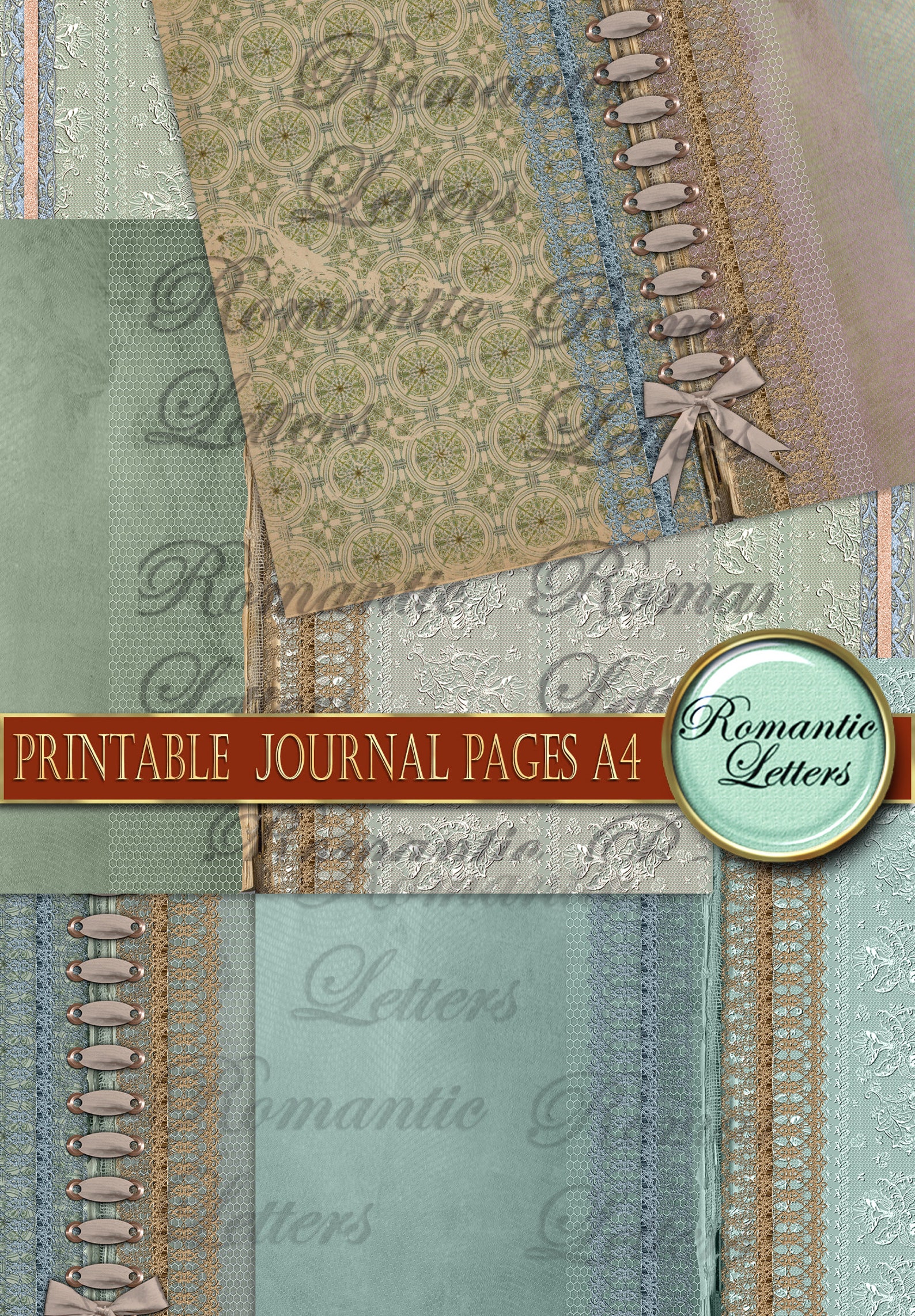 Printable Junk Journal Pages Printable Junk Journal Paper | Etsy