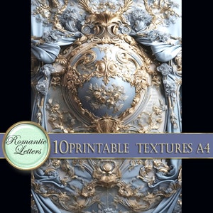 Digital Paper Pack Baroque Gold Wedding Printable Scrapbook Paper ...