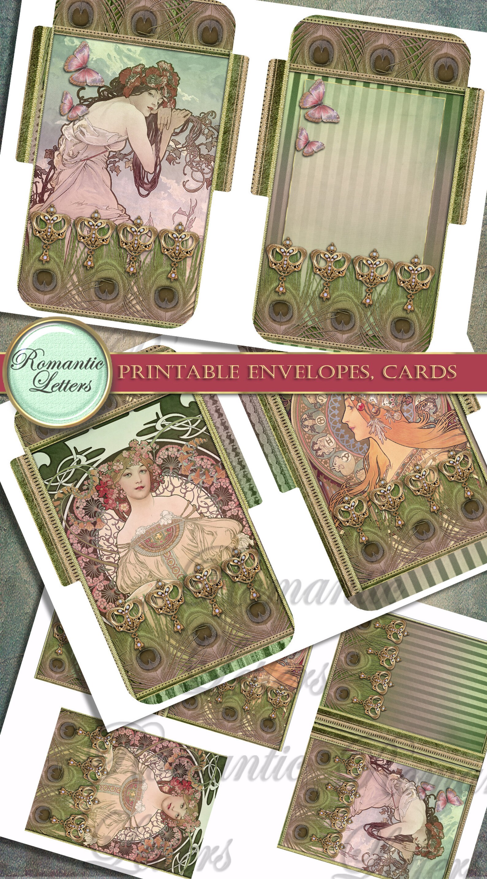 Printable Victorian Envelopes Printable Digital Collage Sheet Art ...