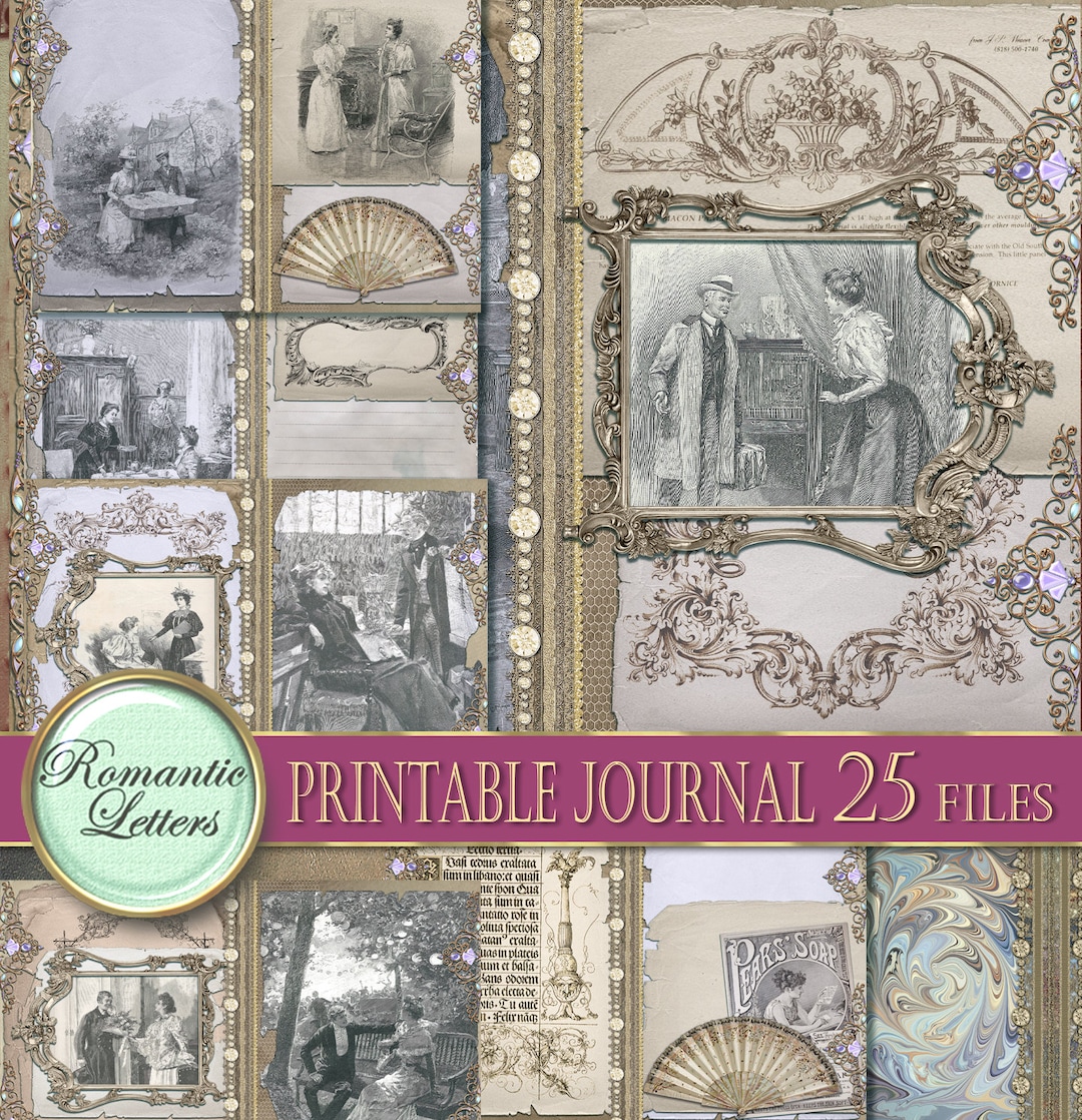 Printable Junk Journal Kit Victorian Digital Scrapbooking Victorian ...