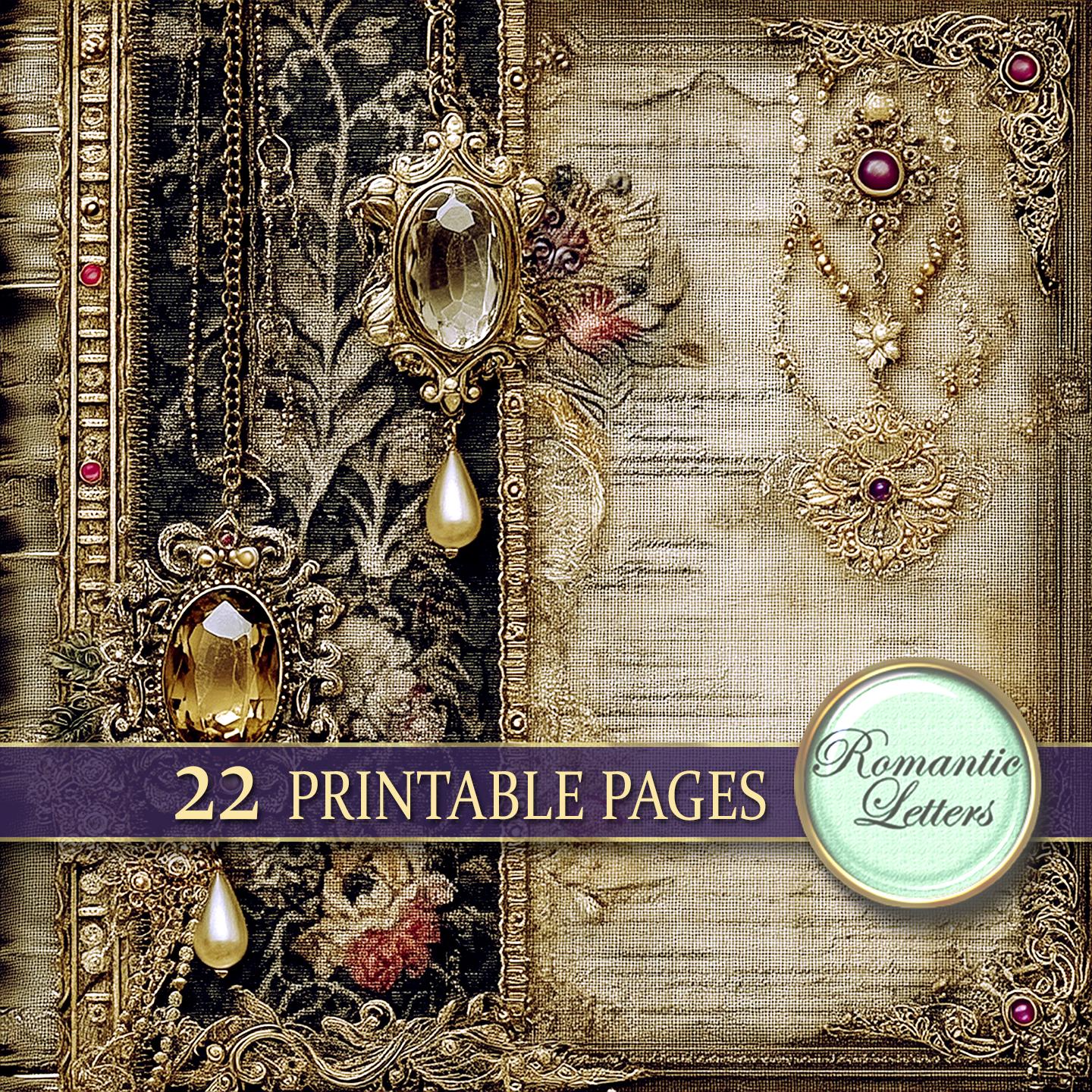 Dark Victorian, Printable Junk Journal Pages, Digital Scrapbook Album ...