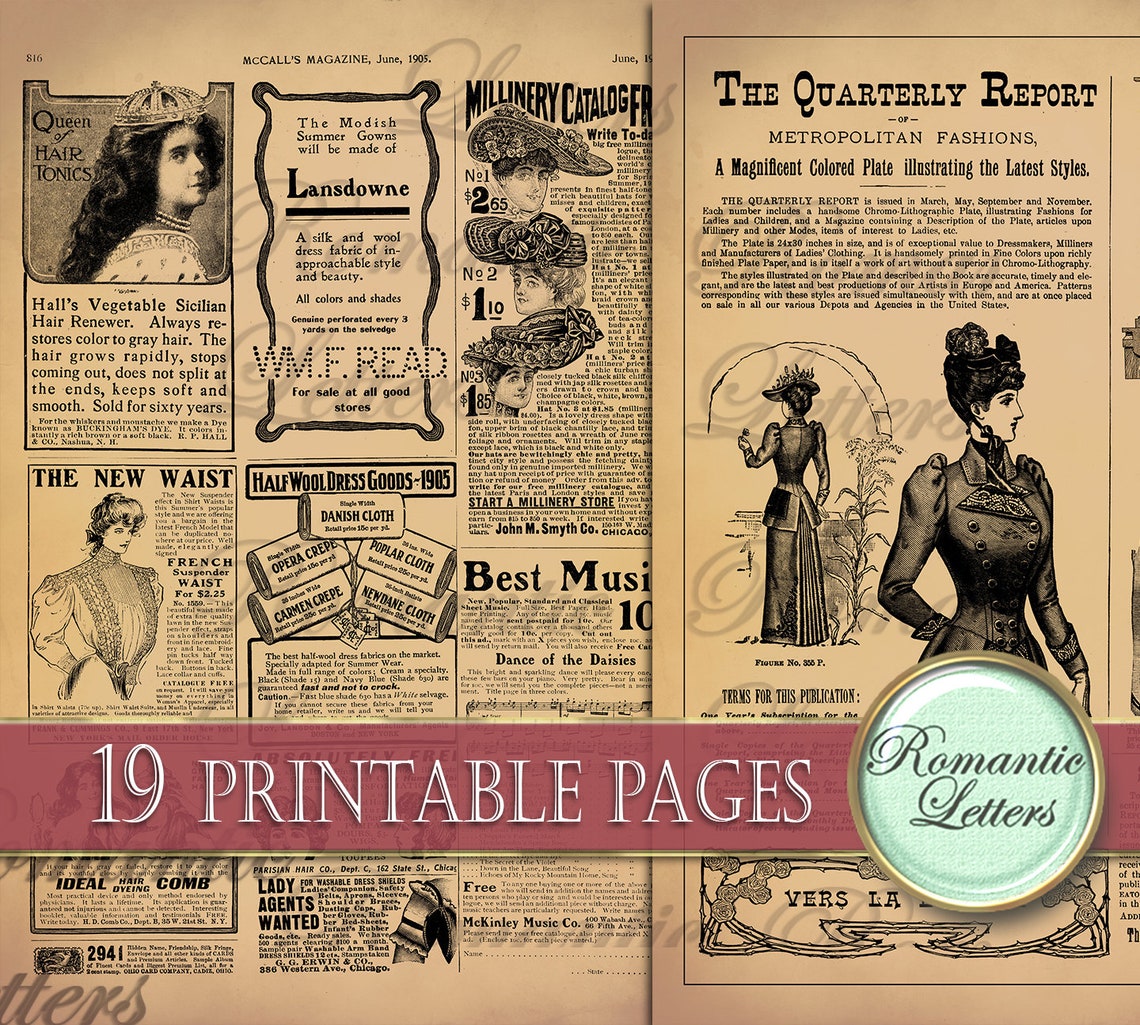 Digital Paper Pack Scrapbook Background Paper Digital | Etsy