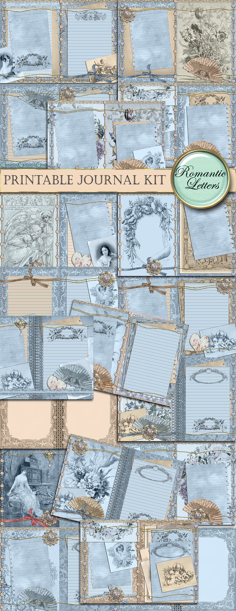 Printable Journal Kit Digital Printable Collage Sheet | Etsy UK