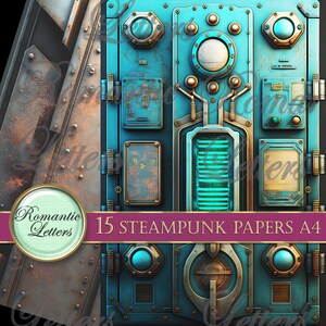 Steampunk Printable Paper Pack Digital Scrapbook Printable Journal ...