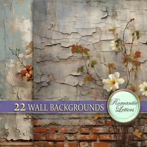Brick Wall Digital Paper Pack Digital Photo Background Shabby Chic ...