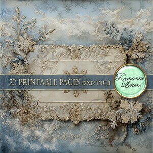 Christmas Digital Paper Printable Winter Wedding Album Paper Background ...