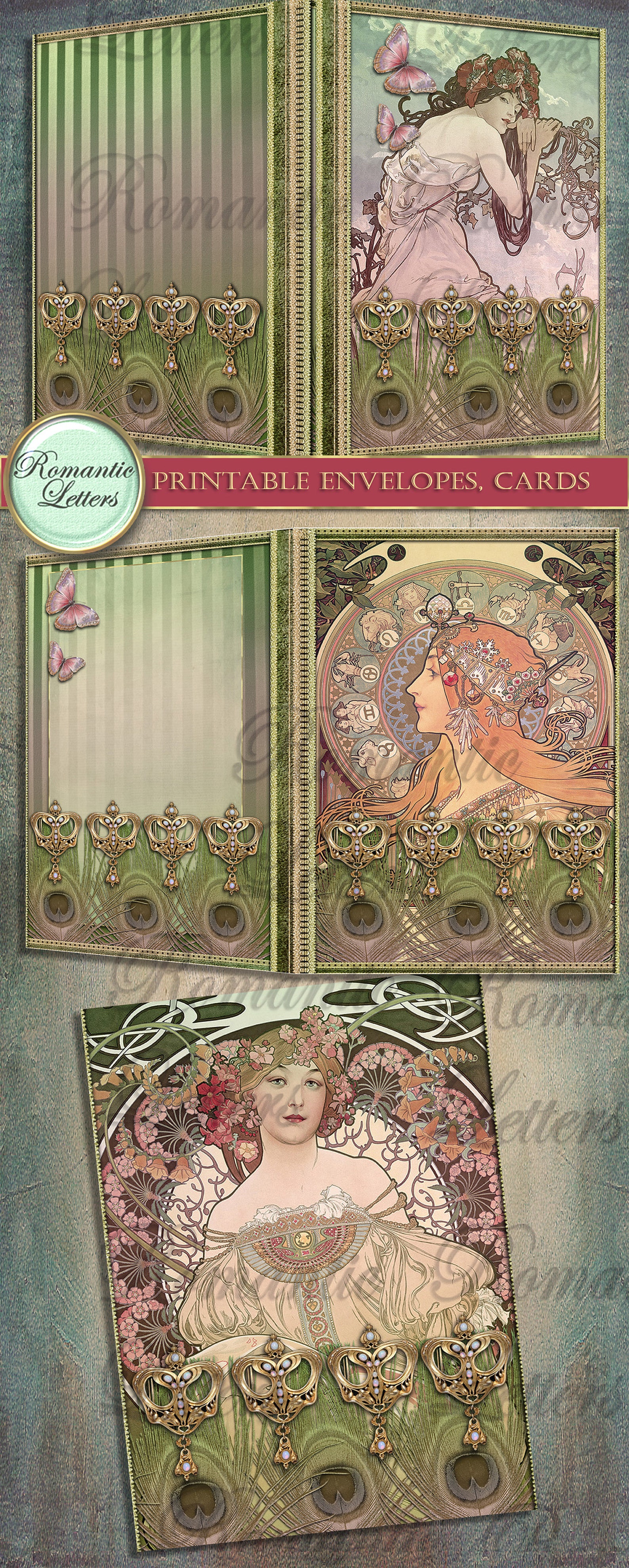 Printable Victorian Envelopes Printable Digital Collage Sheet Art ...