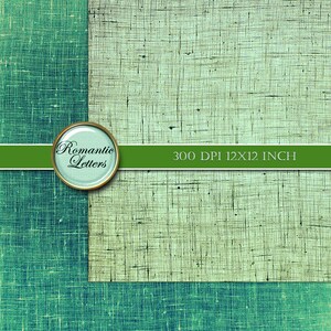 Green Linen Digital Paper Pack Digital Scrapbooking Linen Texture ...