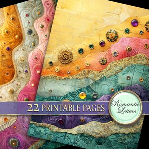 Patchwork Digital Printable Scrapbook Paper Pack Junk Journal Paper ...