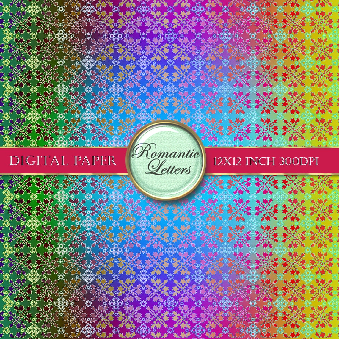 Digital Damask Digital Printable Paper Pack Digital Scrapbook | Etsy