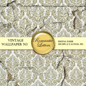 Digital Scrapbook Paper Pack Damask Wallpaper Digital Backdrops Grunge ...