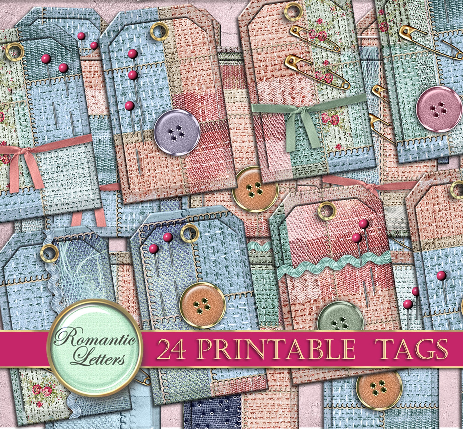 Printable Scrapbook Tags Printable Gift Tags Printable - Etsy