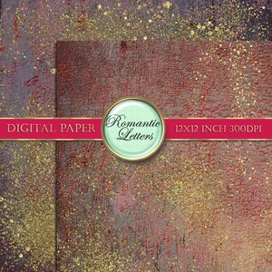 Gold Pixie Dust Digital Gold Glitter Paper Digital Scrapbook Paper Pack ...