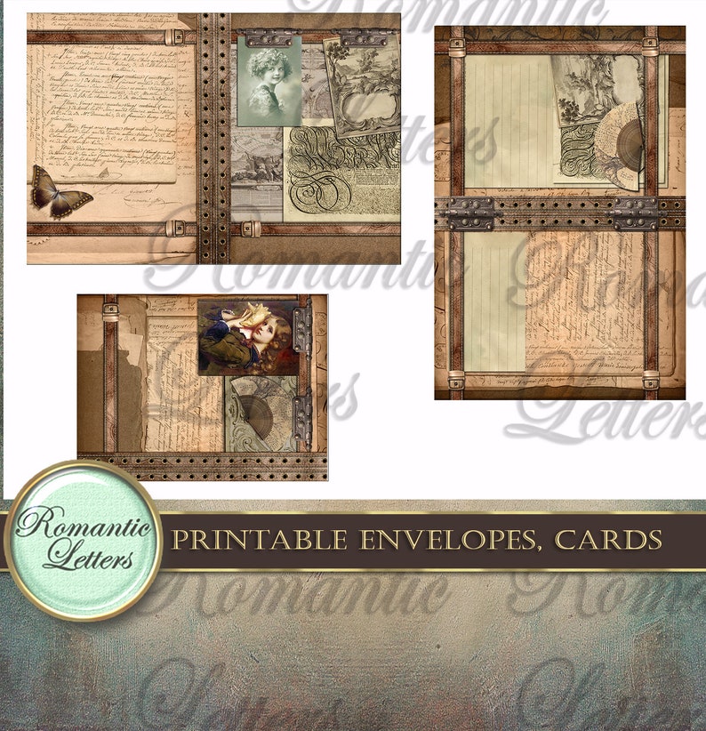 Printable Victorian envelopes printable journal kit digital | Etsy