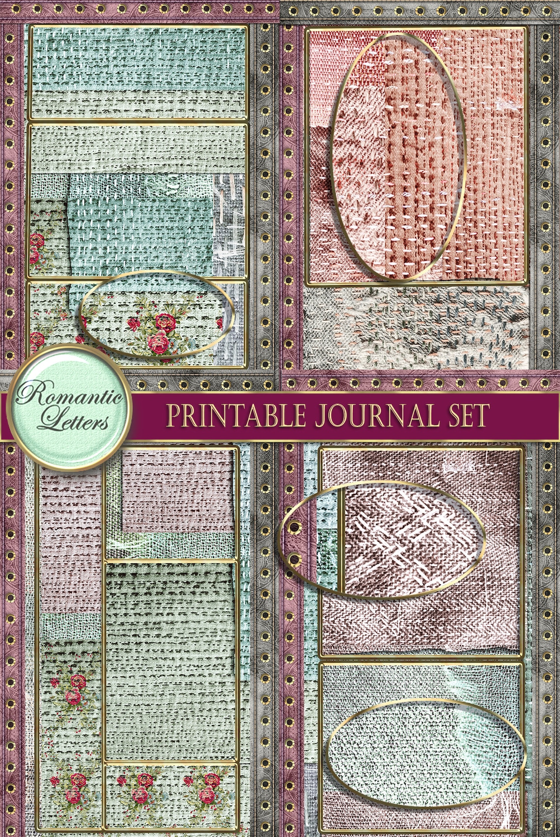 Printable Junk journal pages digital scrapbook background | Etsy