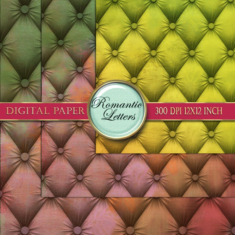 Tufted Digital Paper Pack Scrapbook Background Paper Tufted Backdrop ...
