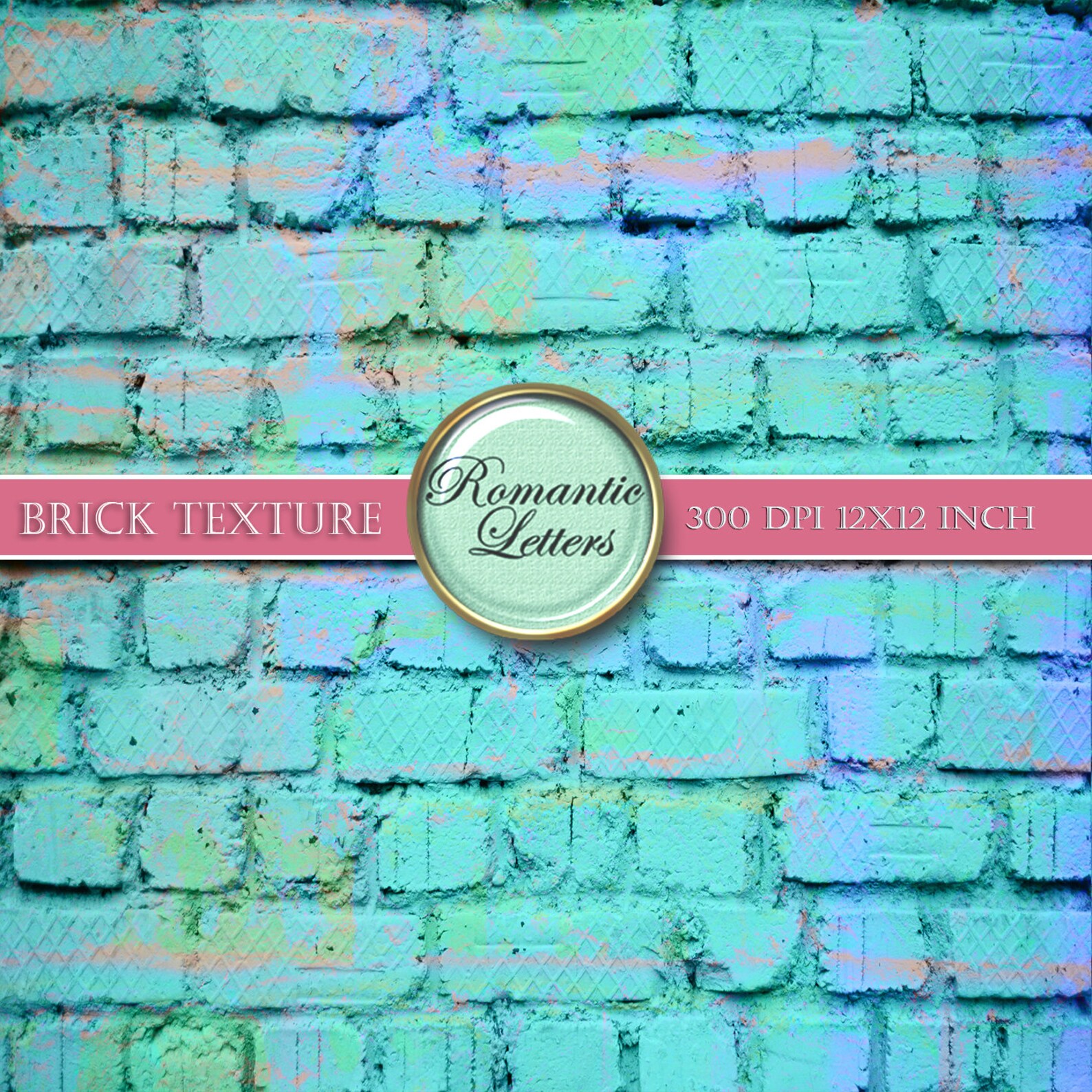 Brick Wall Textures Digital Paper Pack Scrapbook Painted Brick ...
