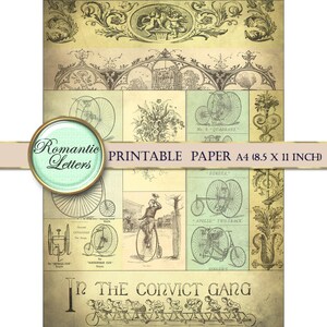 Ephemera Digital Scrapbook Paper Pack Digital Paper Victorian Digital ...