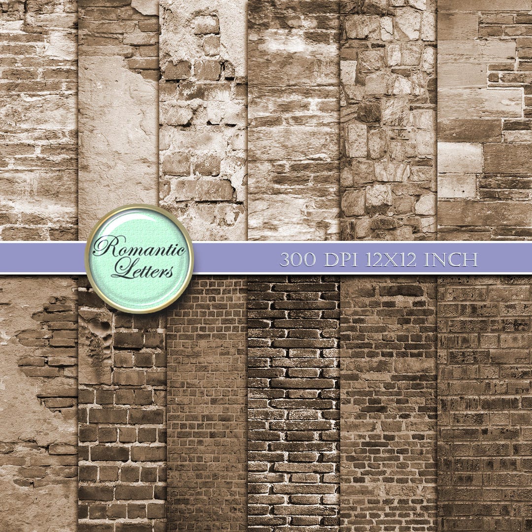 Digital Brick Texture Digital Scrapbook Album Paper Background for ...