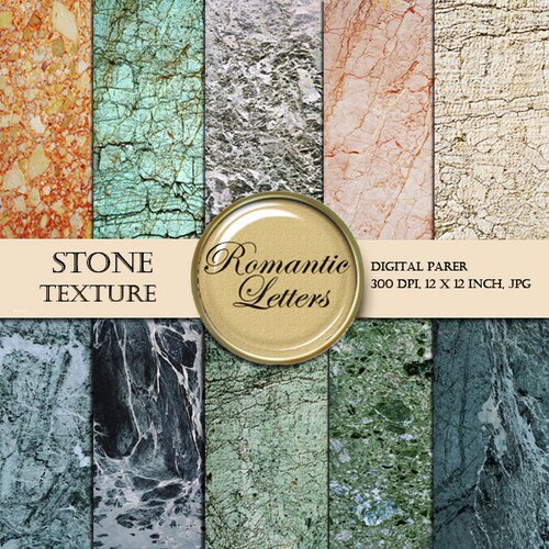 Marble Stone Texture Digital Paper Pack Digital Scrapbook - Etsy