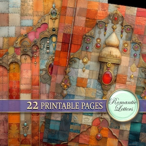 Digital Printable Abstract Art Scrapbook Paper Pack Junk Journal Paper ...