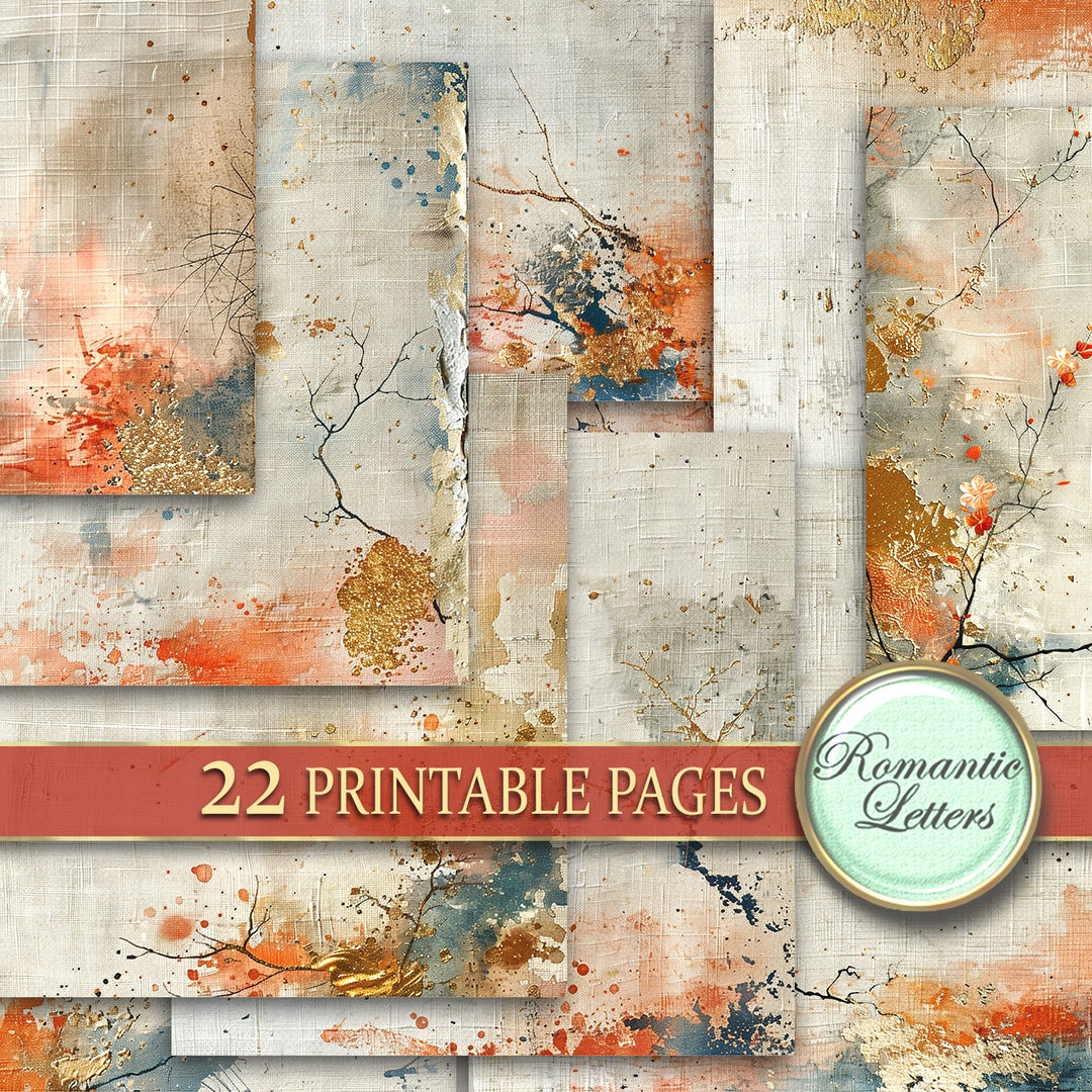 Painted Canvas Digital Printable Background Digital Scrapbook Paper ...