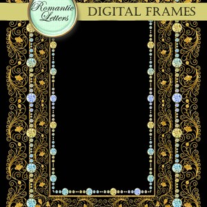 Digital Scrapbook Frame Gold Clipart Digital Gold Lace Clip Art Digital ...