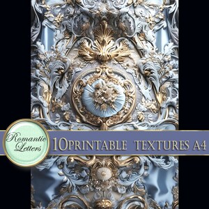 Digital Paper Pack Baroque Gold Wedding Printable Scrapbook Paper ...