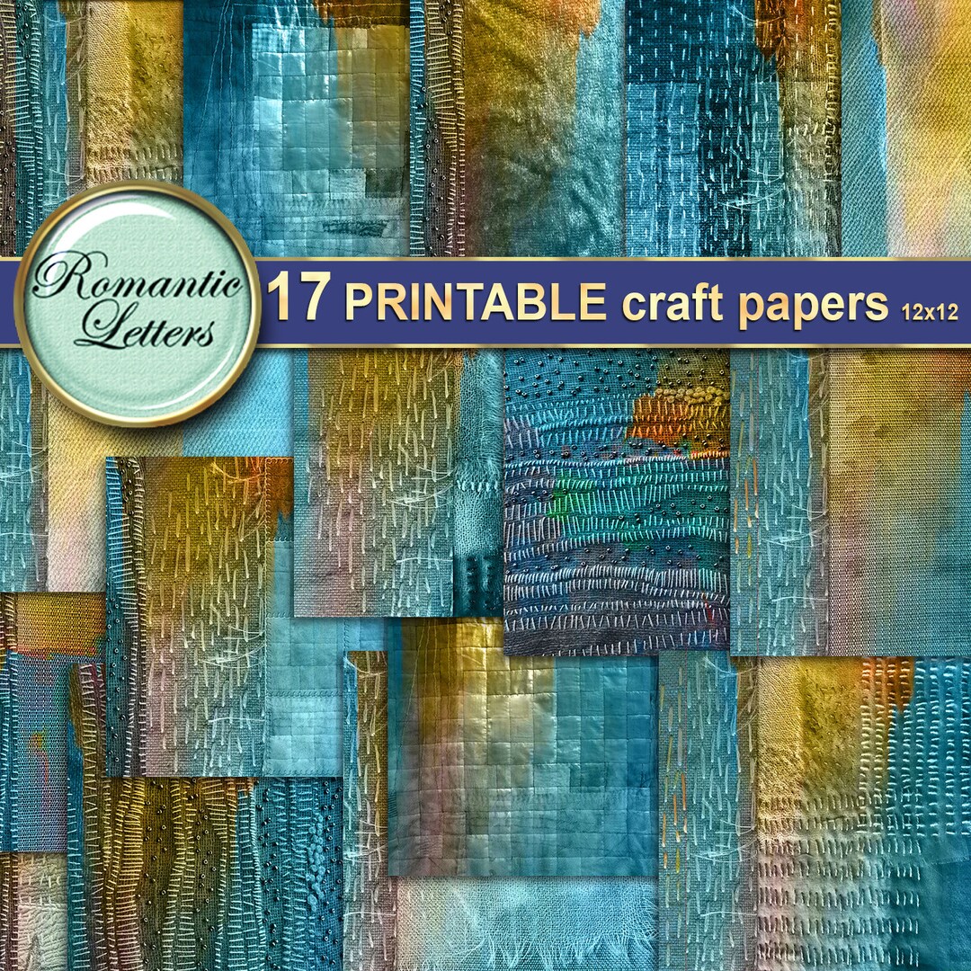 Digital Printable Craft Paper Digital Scrapbook Paper Pack Background ...