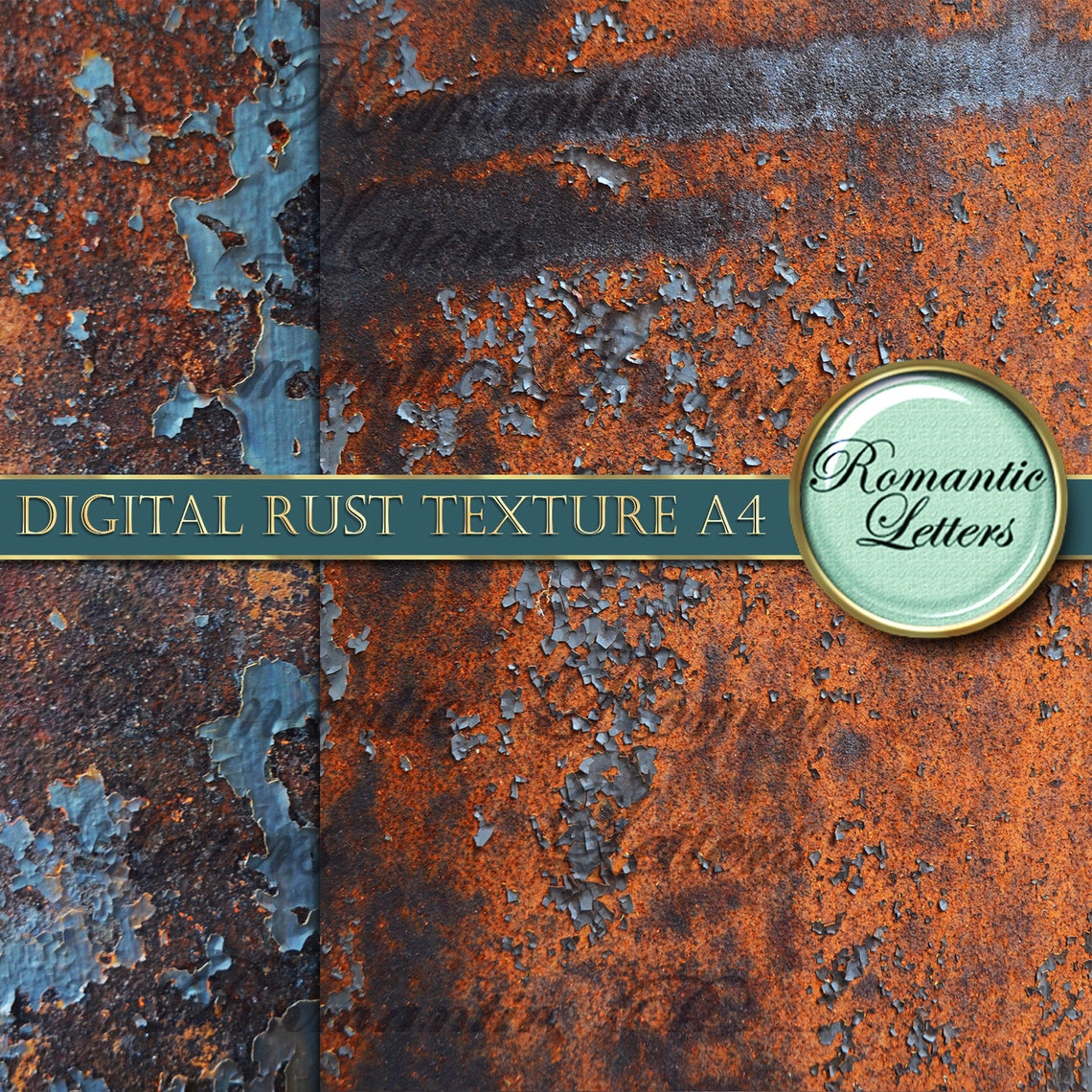 Digital Paper Pack Rust Texture Grunge Digital Photography - Etsy