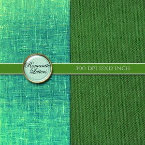 Green Linen Digital Paper Pack Digital Scrapbooking Linen Texture ...