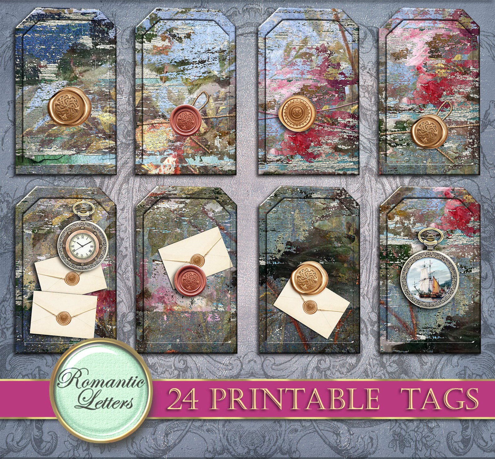 Printable Scrapbook Tags Printable Gift Tags Printable Bookmark Hang ...