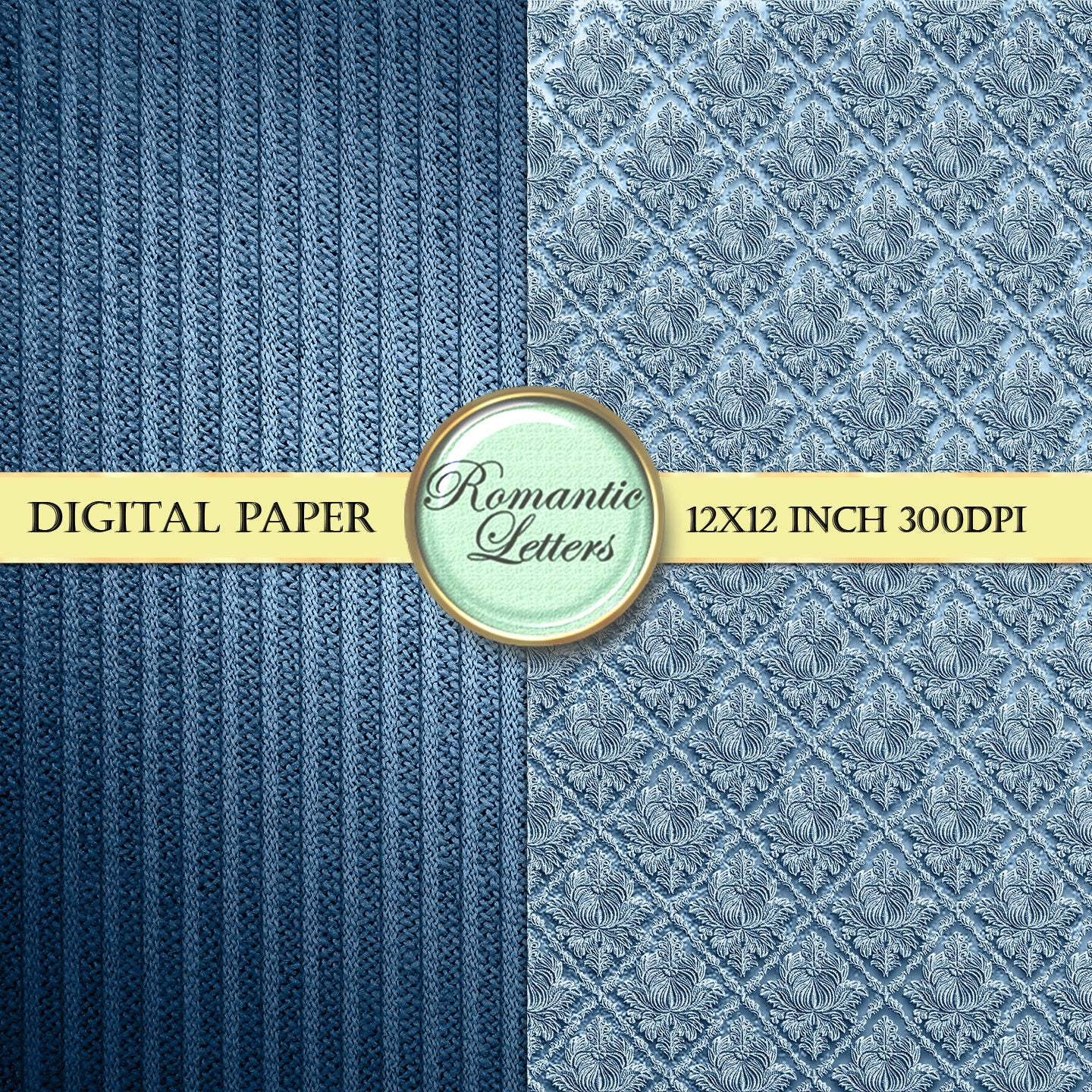 Digital scrapbook paper digital paper blue digital background | Etsy