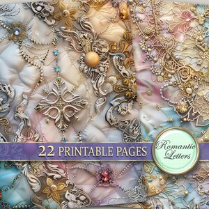 Digital Paper Lace Scrapbook Printable Paper Pack Digital Texture ...