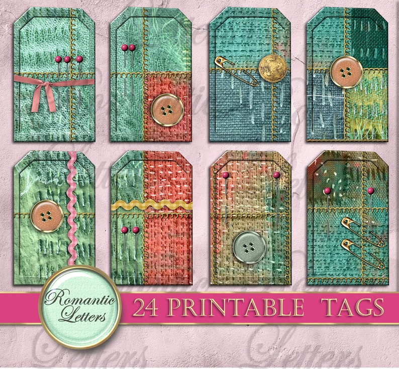Printable Scrapbook Tags Printable Gift Tags Printable - Etsy