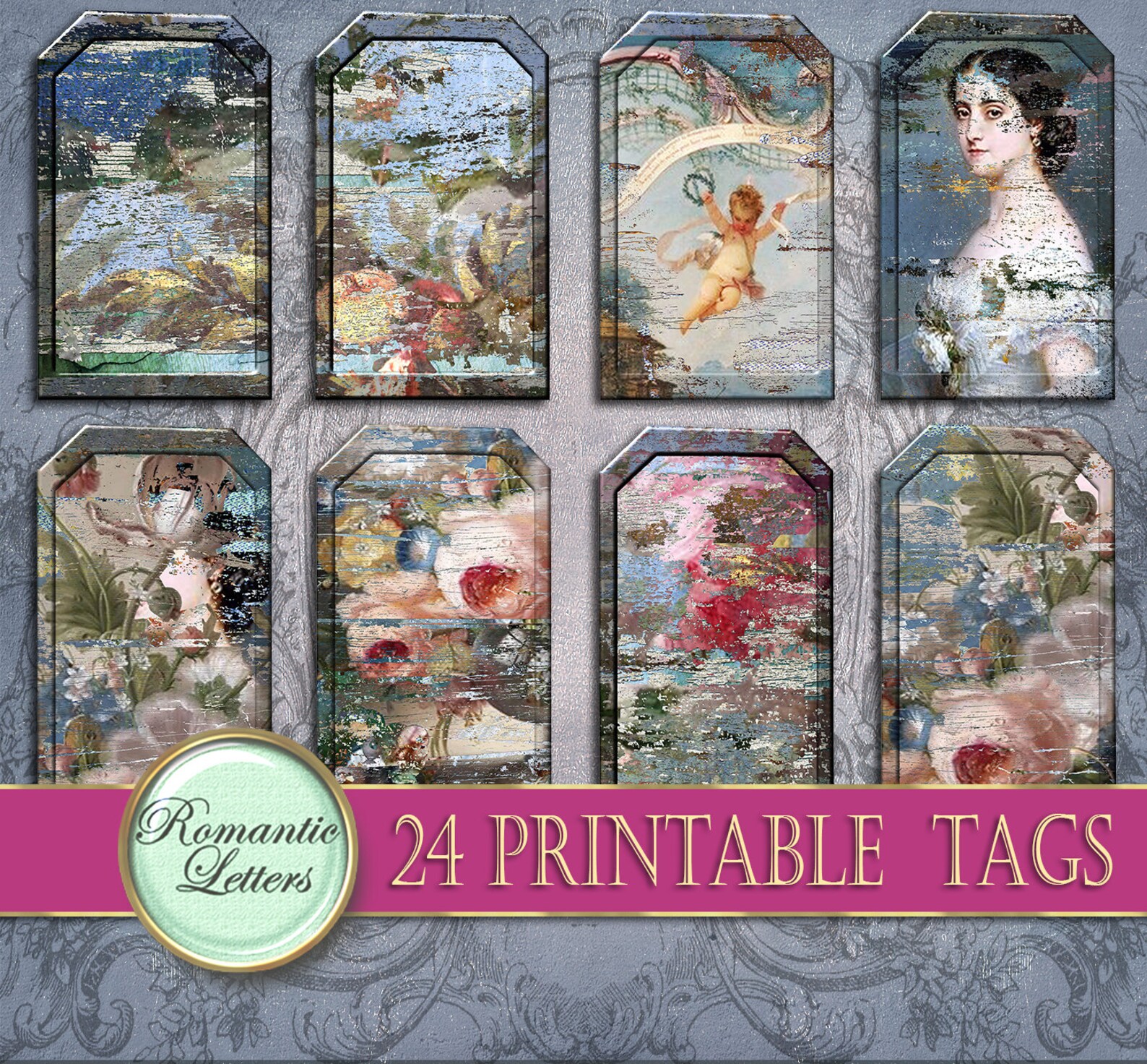 Printable Scrapbook Tags Printable Gift Tags Printable Bookmark Hang ...
