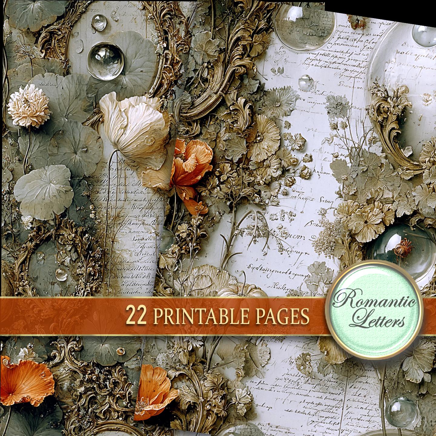 Curiosity Cabinet Scrapbook Paper, Junk Journal, Seamless Patterns ...