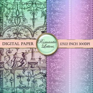 Wedding Digital Scrapbook Album Paper Pack Digital Background Paper ...