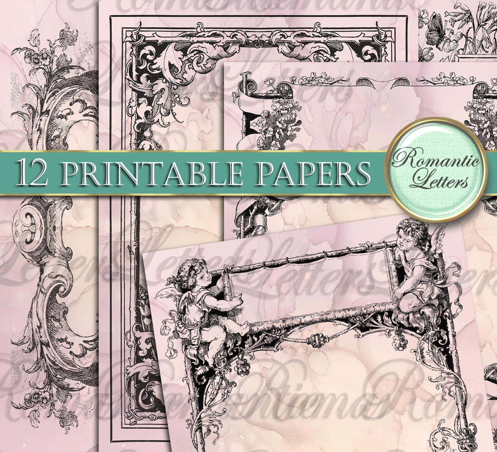 Printable Victorian Paper Printable Journal Page Vintage - Etsy