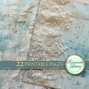 White Linen Lace Texture Digital Paper Pack Scrapbook Paper Background ...