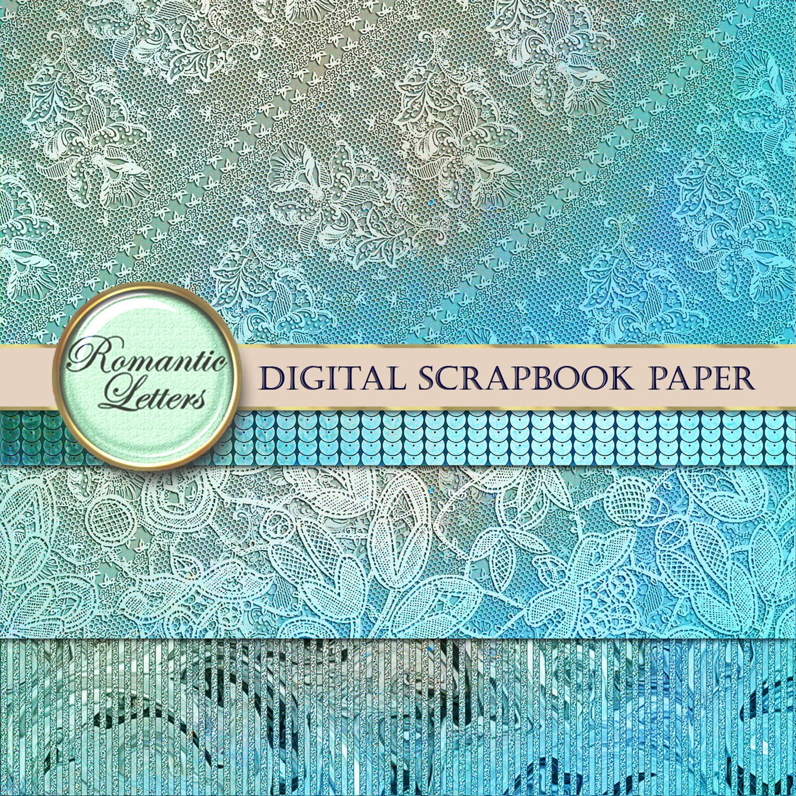 Vintage Digital Paper Pack Vintage Scrapbook Album Paper Shabby Chic ...