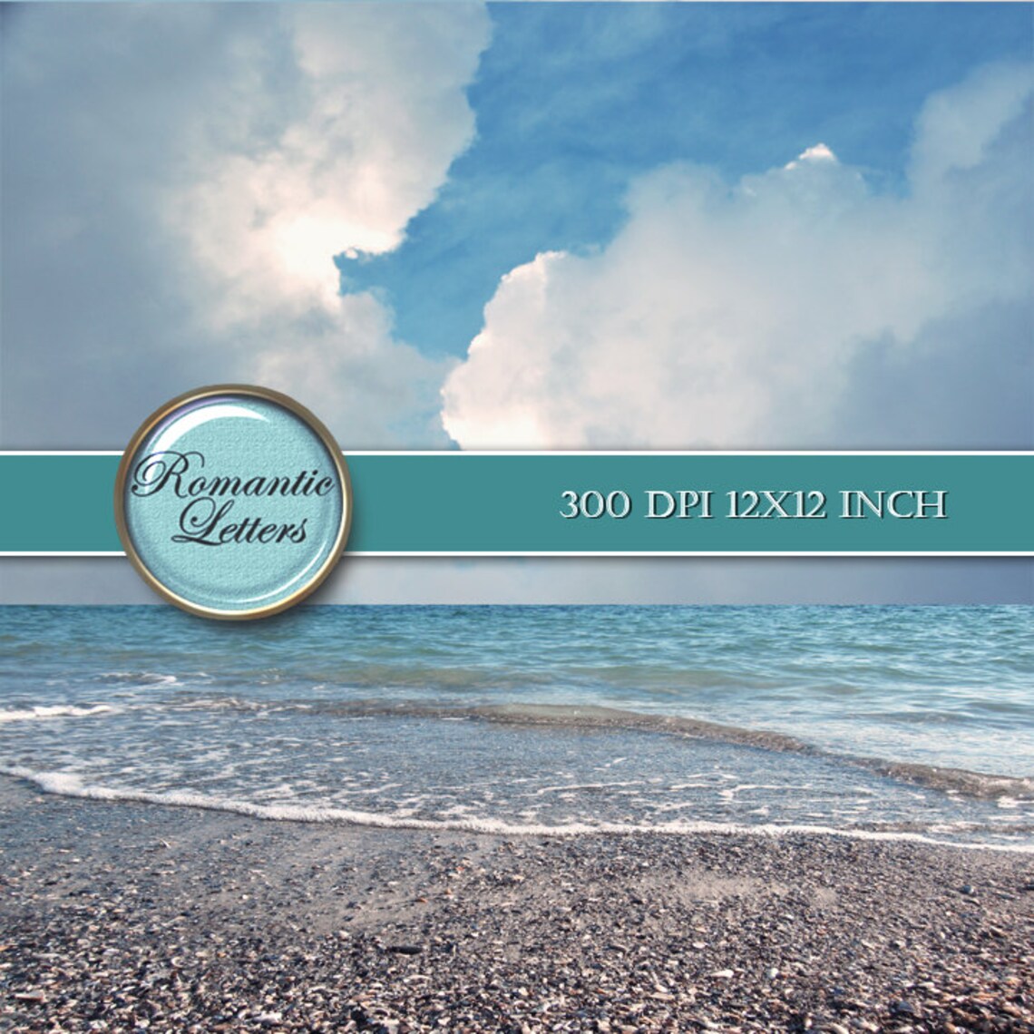 Sea Beach Digital Photo Backdrop Ocean Digital Background - Etsy